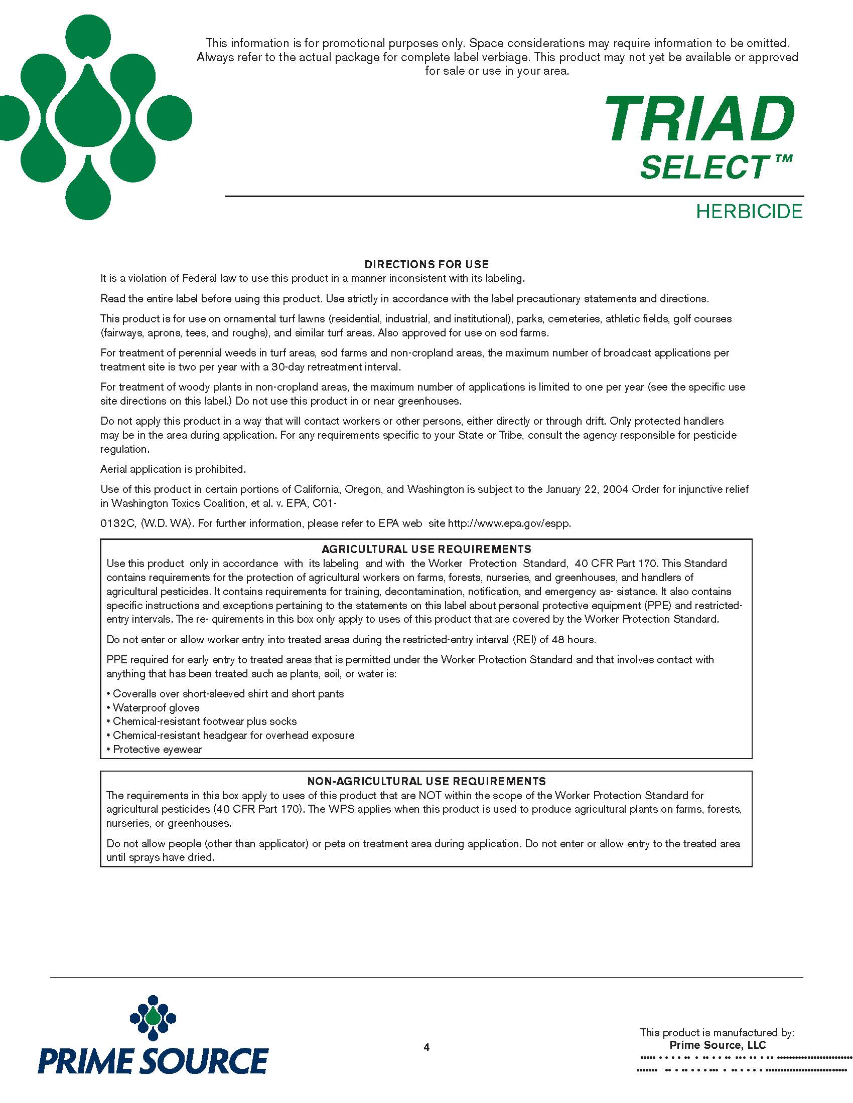 Triad Select Herbicide Broadleaf Weed Control | Landscape Material ...